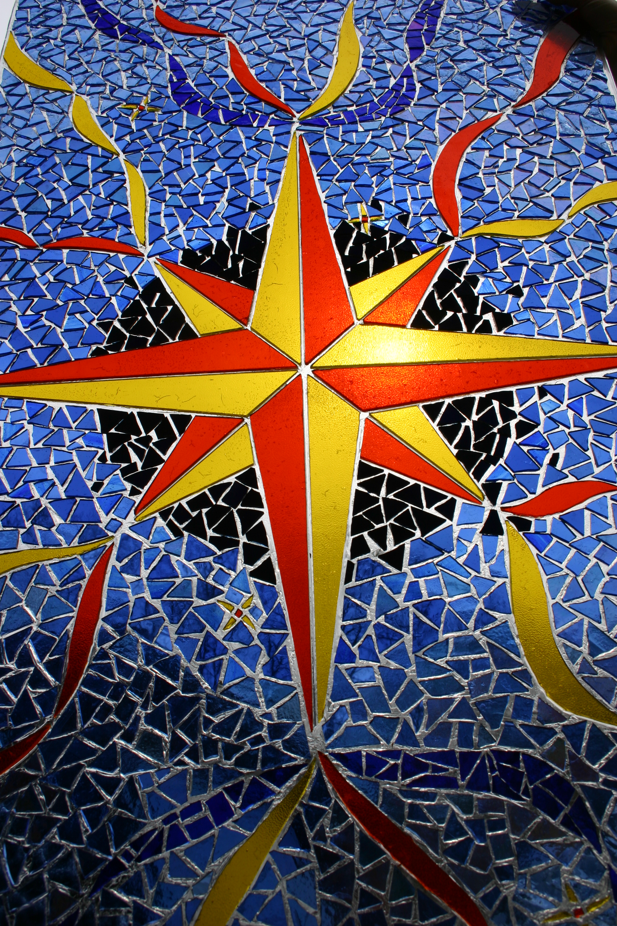 Création d'une mosaïque pour la séparation entre une cuisine et le ...